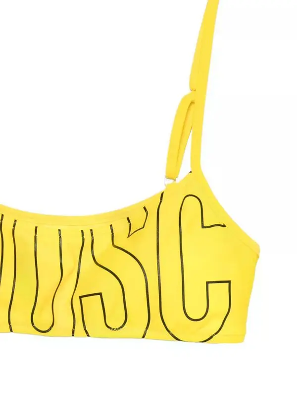 Moschino Print Bikini Top - Yellow