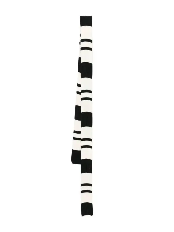 N°21 Striped Scarf - Black