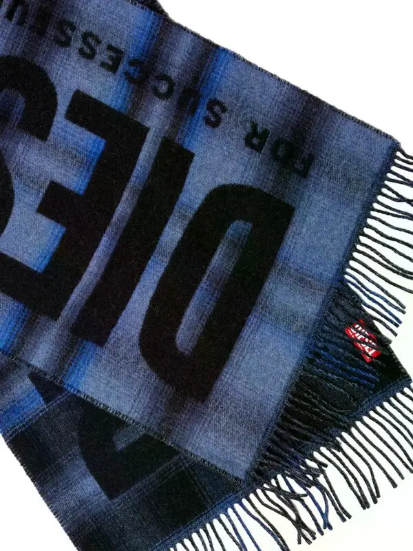DIESEL® S-check Jacquard Logo-lettering Scarf