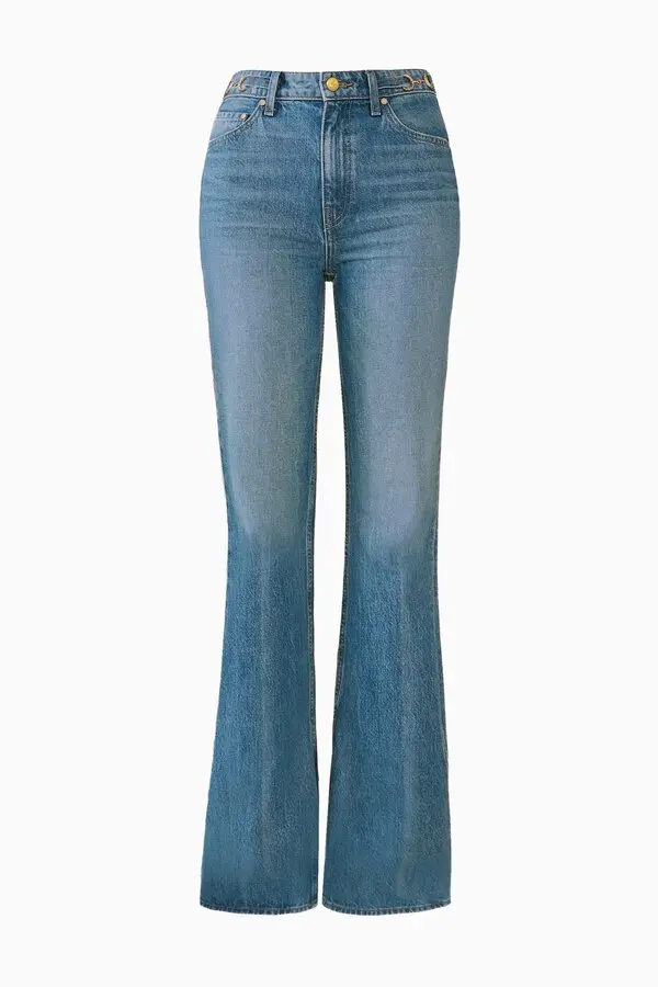 Ulla Johnson Colette High Rise Straight Leg Jeans - Danube