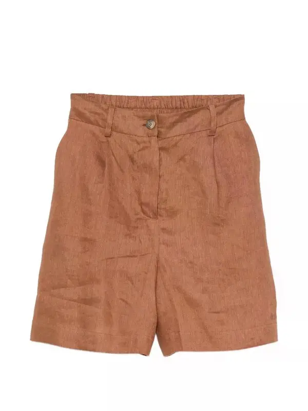MC2 SAINT BARTH Maggy Elasticated-waistband Shorts - Brown