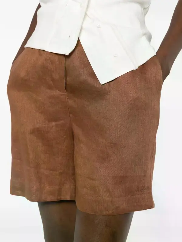 MC2 SAINT BARTH Maggy Elasticated-waistband Shorts - Brown