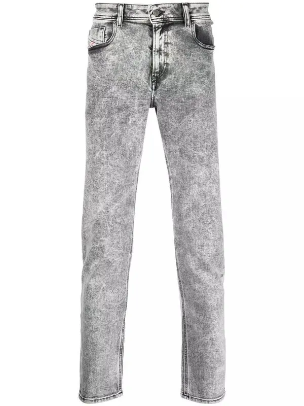 DIESEL® Marble-pattern Skinny Jeans - Grey