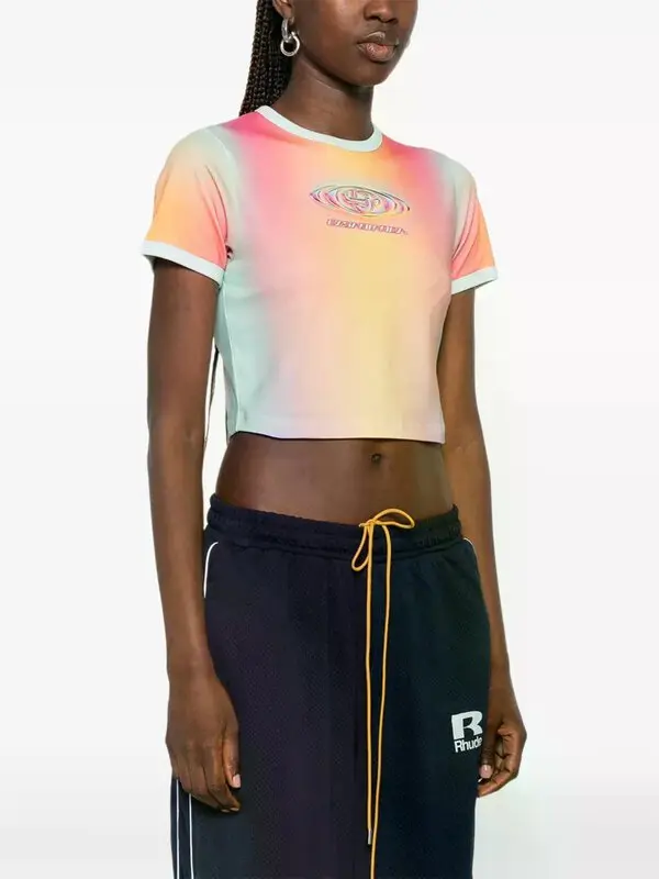 Casablanca Printed Cropped T-shirt