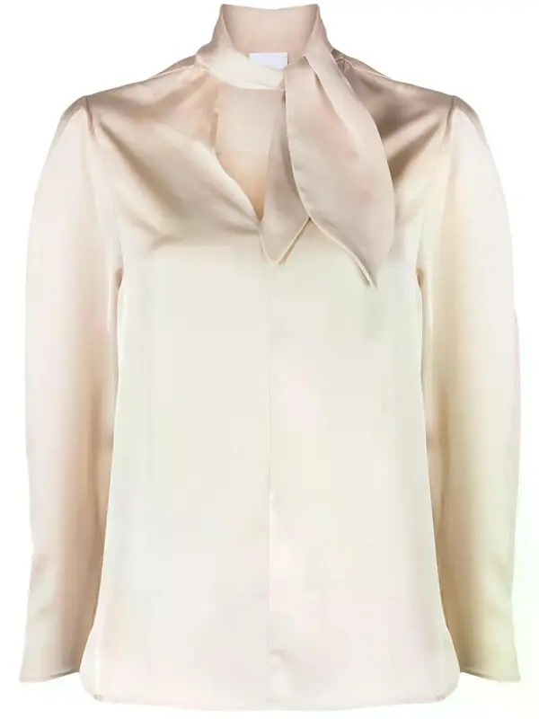 MERCI Attached Scarf Blouse