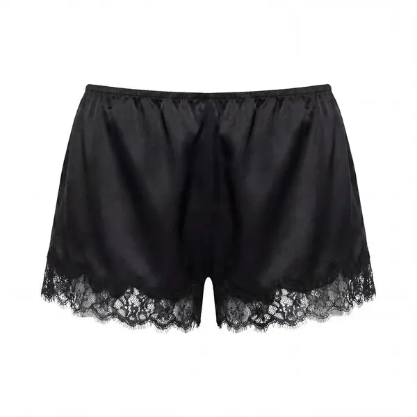 VIMISSIA Cherie Silk Shorts With French Leavers Lace