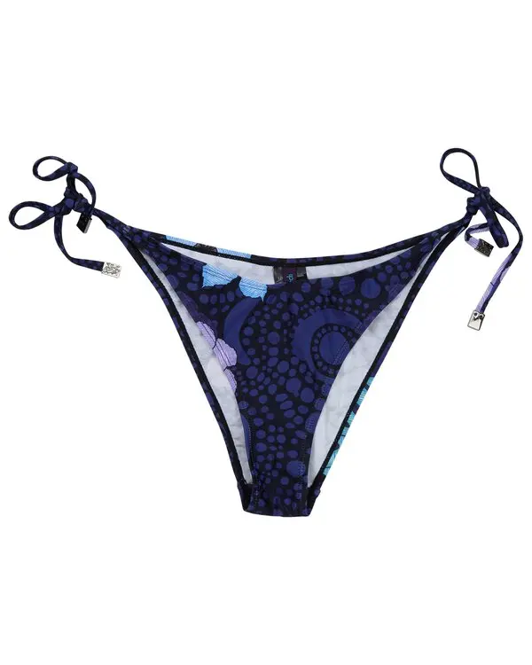 LORDS OF HARLECH Samara Tropical Print Bikini Bottom - Blue