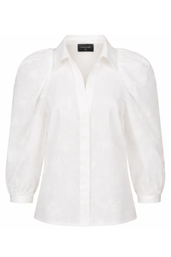 MARIANNA DÉRI Embroidered Cotton Blouse