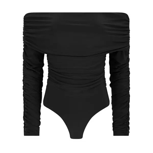 CELESTINE & MAE Florentina Bodysuit In Navsoul - Black