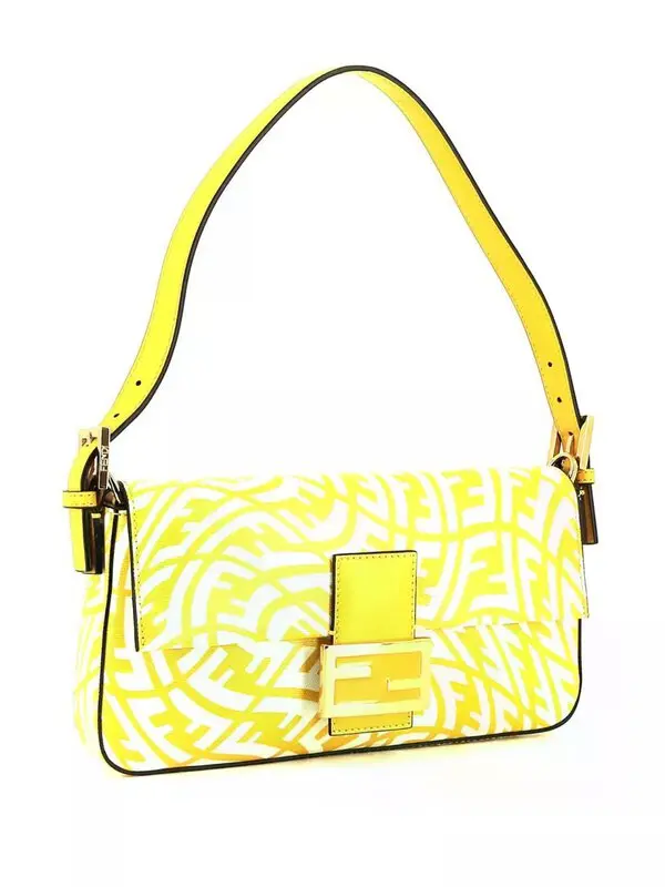 Fendi Vertigo Baguette Shoulder Bag - Yellow