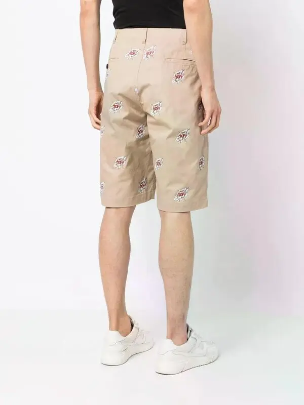 Junya Watanabe Graphic-print Cotton Shorts