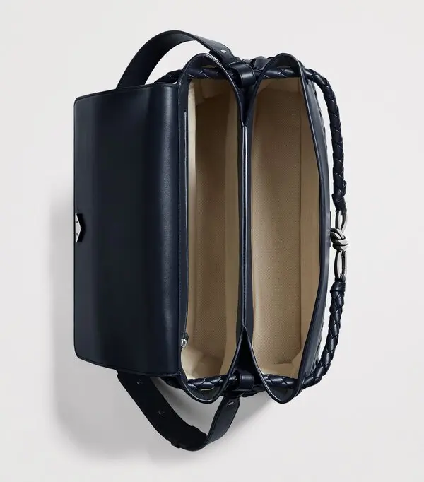 Bottega Veneta Andiamo Fold-over Messenger Bag - Blue