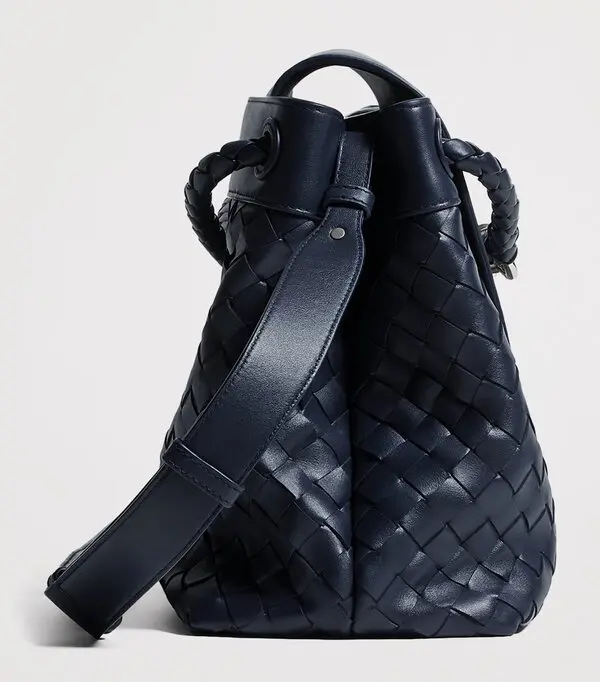 Bottega Veneta Andiamo Fold-over Messenger Bag - Blue