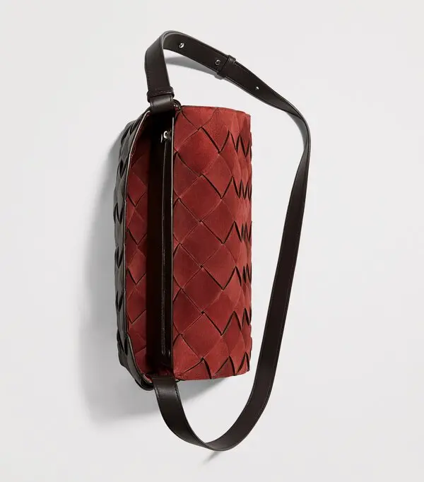 Bottega Veneta Large Intreccio Diago Cross-body Bag - Brown