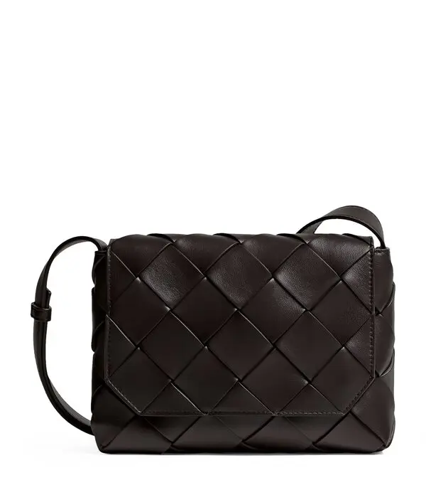 Bottega Veneta Intreccio Leather Cross-body Bag - Brown