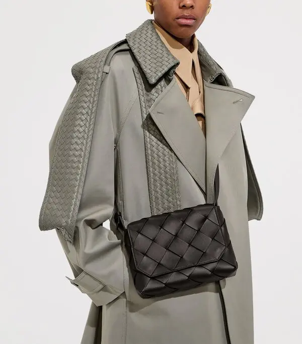 Bottega Veneta Intreccio Leather Cross-body Bag - Brown