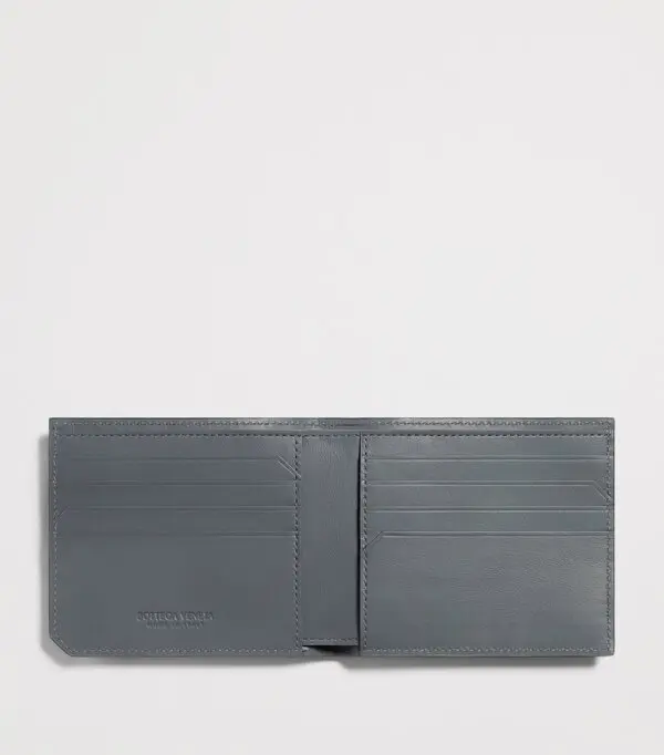 Bottega Veneta Intrecciato Leather Picolo Bifold Wallet - Grey
