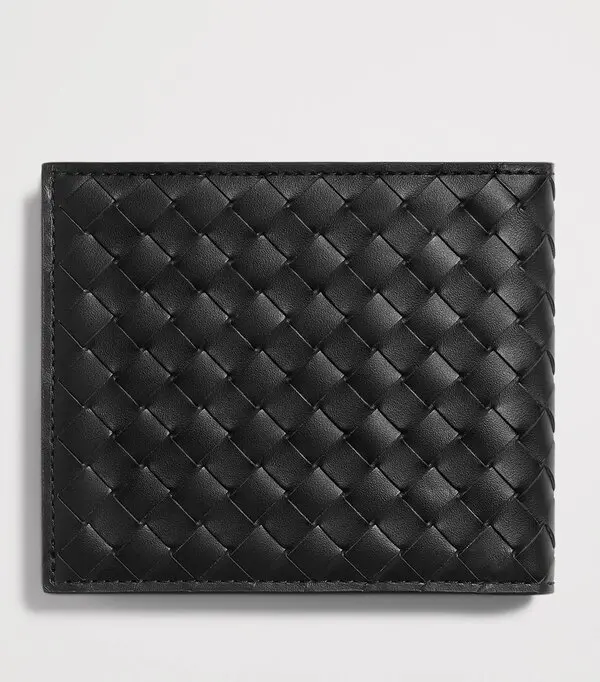 Bottega Veneta Intrecciato Leather Picolo Bifold Wallet - Grey