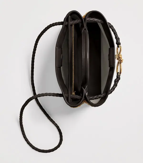 Bottega Veneta Small Raffia Andiamo Top-handle Bag