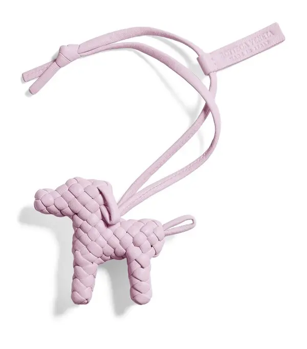 Bottega Veneta Nappa Leather Dog Charm - Purple