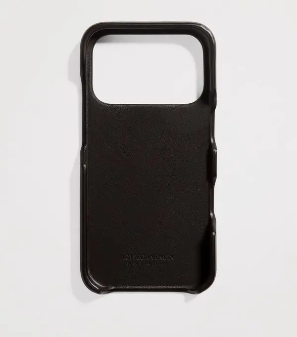 Bottega Veneta Leather Intrecciato Iphone 17 Pro Case