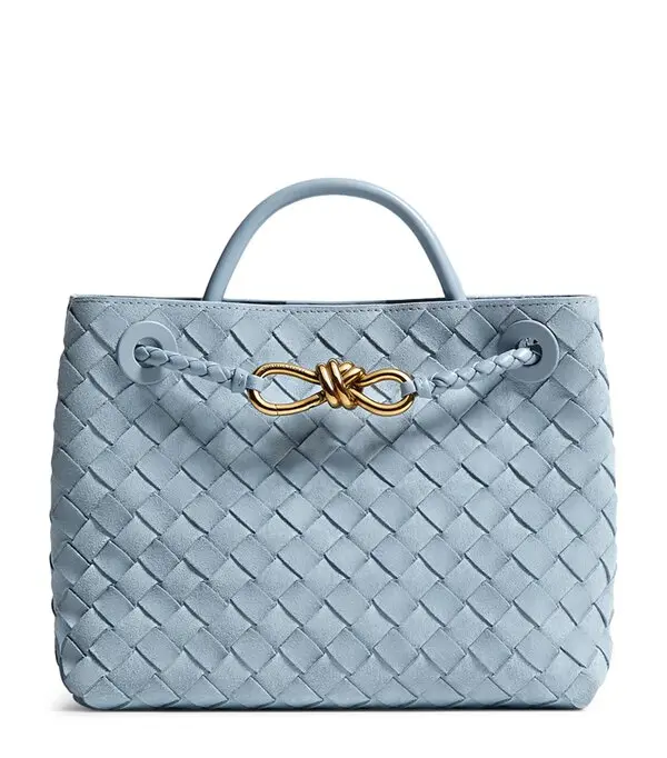 Bottega Veneta Small Suede Andiamo Top-handle Bag - Grey