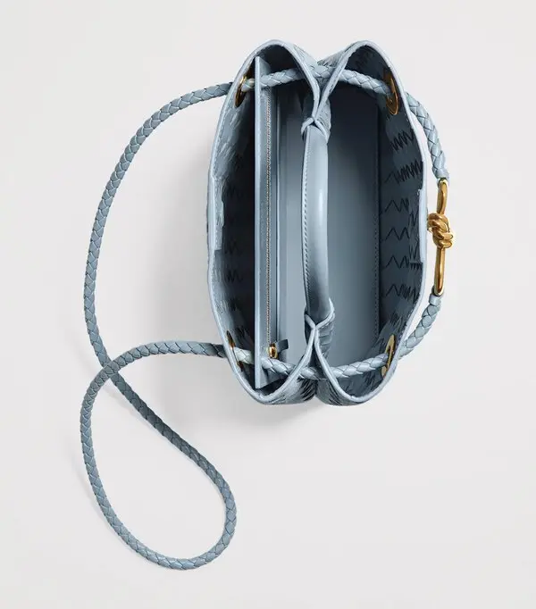 Bottega Veneta Small Suede Andiamo Top-handle Bag - Grey