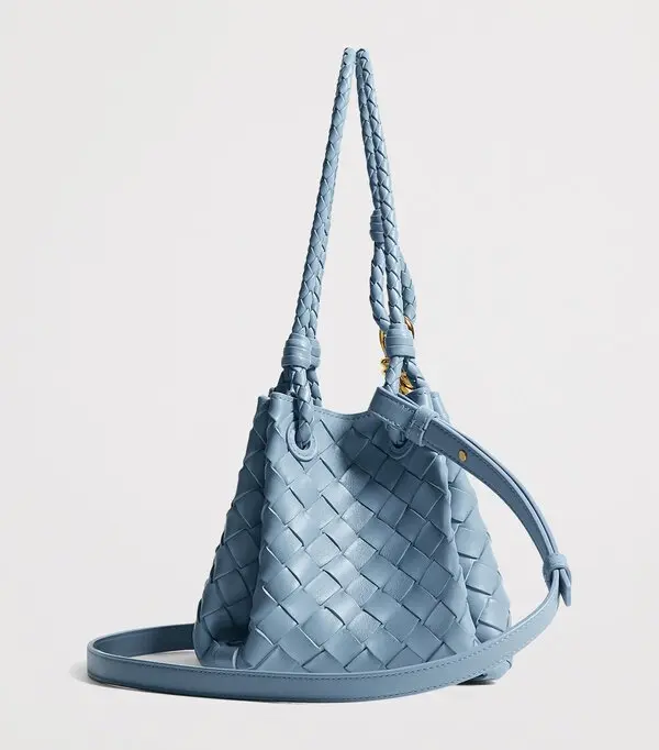 Bottega Veneta Small Leather Parachute Shoulder Bag - Grey