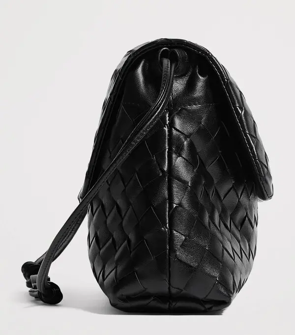 Bottega Veneta Leather Giorno Shoulder Bag - Gold