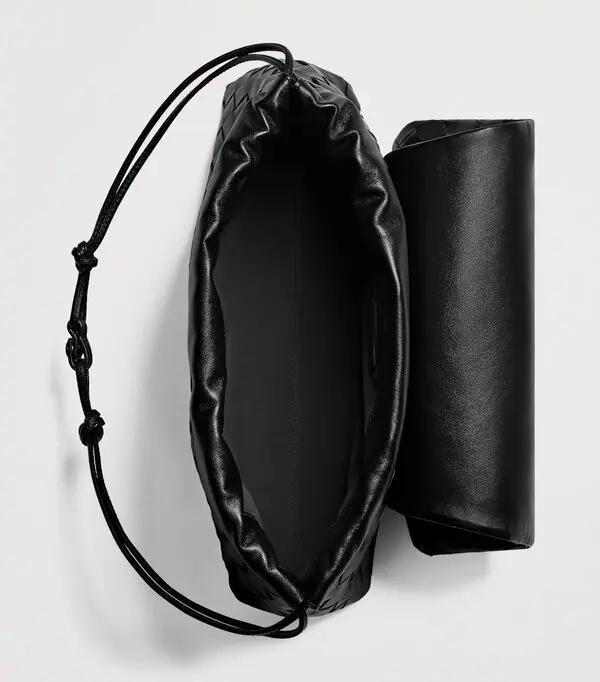 Bottega Veneta Leather Giorno Shoulder Bag - Gold