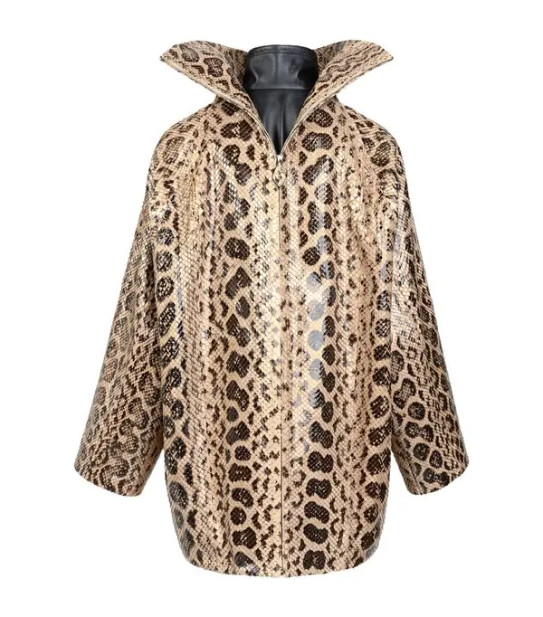 Alaïa Python Skin Layered Coat