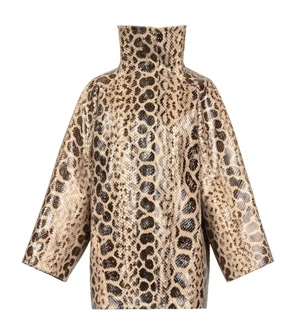 Alaïa Python Skin Layered Coat