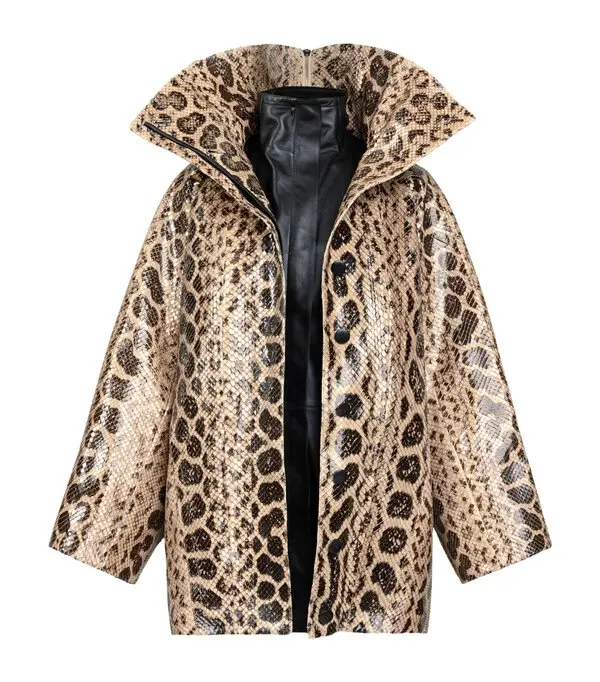 Alaïa Python Skin Layered Coat