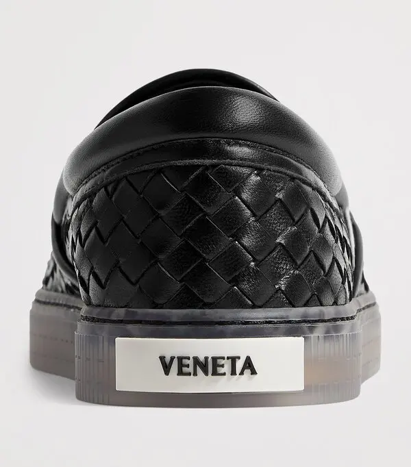 Bottega Veneta Serena Slip-on Sneakers In Intrecciato Calfskin - Black