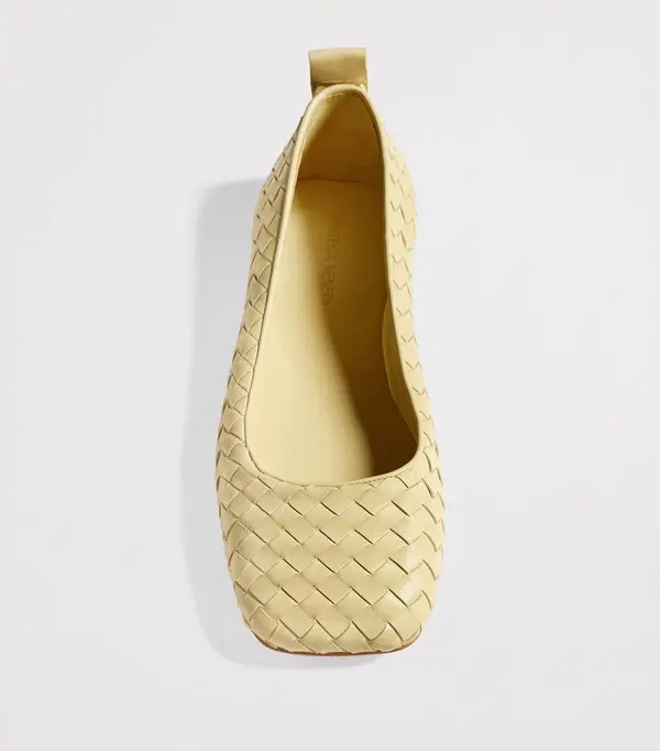 Bottega Veneta Lambskin Charlotte Ballet Flats - Yellow