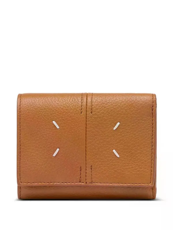 MAISON MARGIELA Zip Grained Leather Wallet - Neutrals