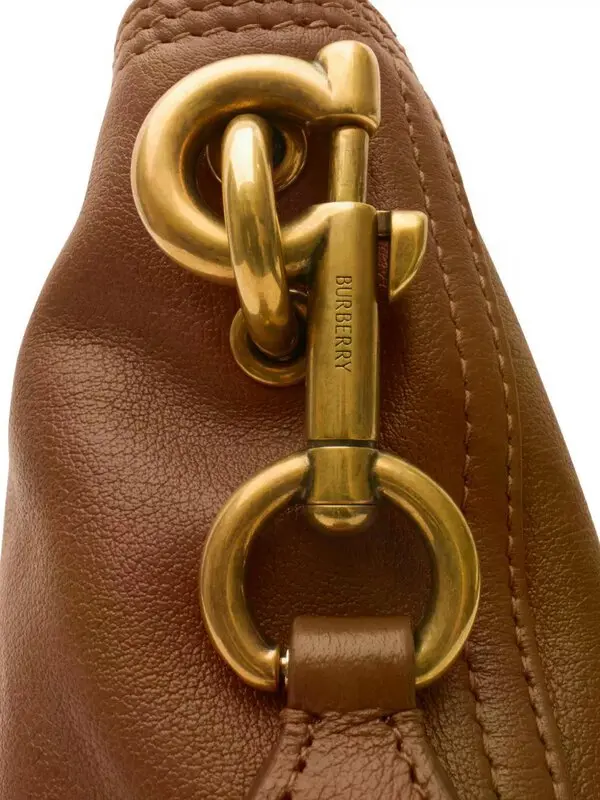 Burberry Mini B Clip Bucket Bag In Calf Leather - Brown