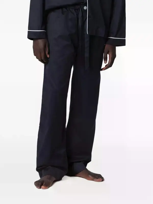 TEKLA Chelsea Piped Pajamas - Blue