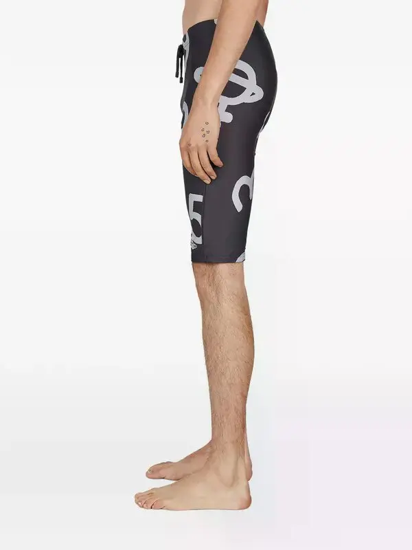 VIVIENNE WESTWOOD Printed Swim Shorts - Black