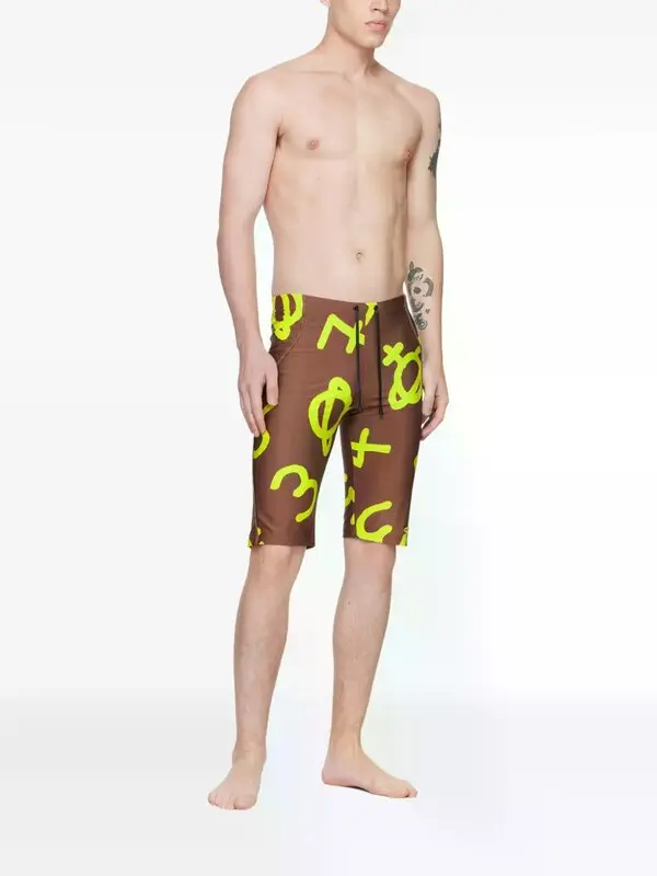 VIVIENNE WESTWOOD Printed Swim Shorts - Brown