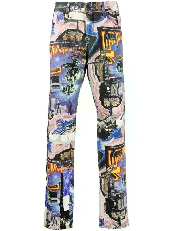 DIESEL® D-kras Graphic Print Jeans