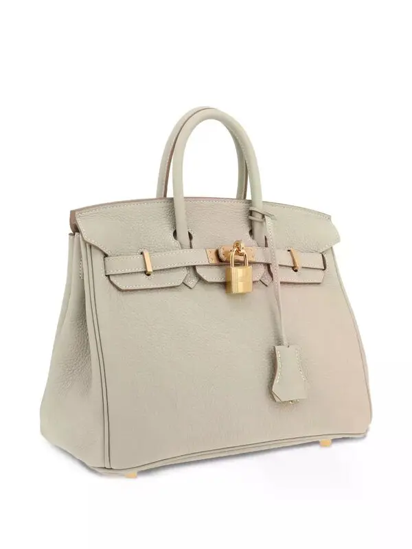 Hermès Birkin 25 Handbag In Light Togo Leather - Grey