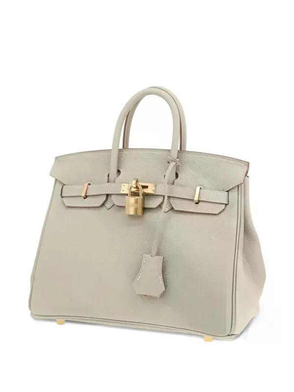 Hermès Birkin 25 Handbag In Light Togo Leather - Grey