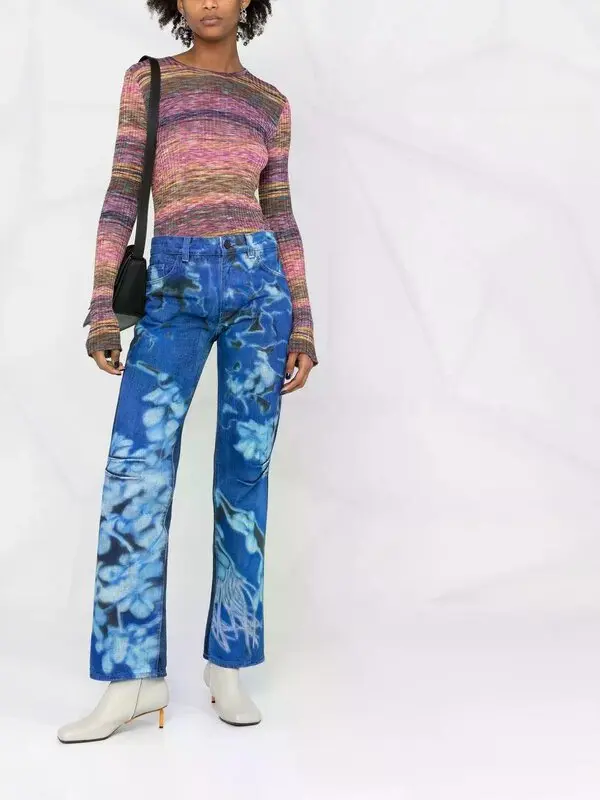Paula Canovas Del Vas Graphic-print Denim Jeans