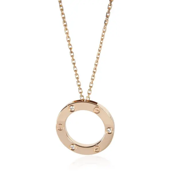 Cartier Rose Gold Diamond Love Pendant Necklace - Rose_gold