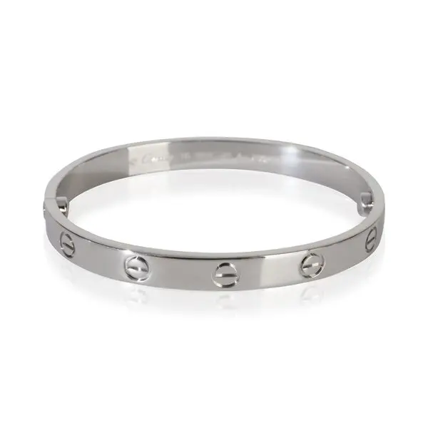 Cartier White Gold Love Bangle Bracelet - White_gold
