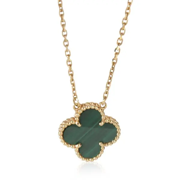 Van Cleef & Arpels Yellow Gold Malachite Vintage Pendant - Yellow_gold