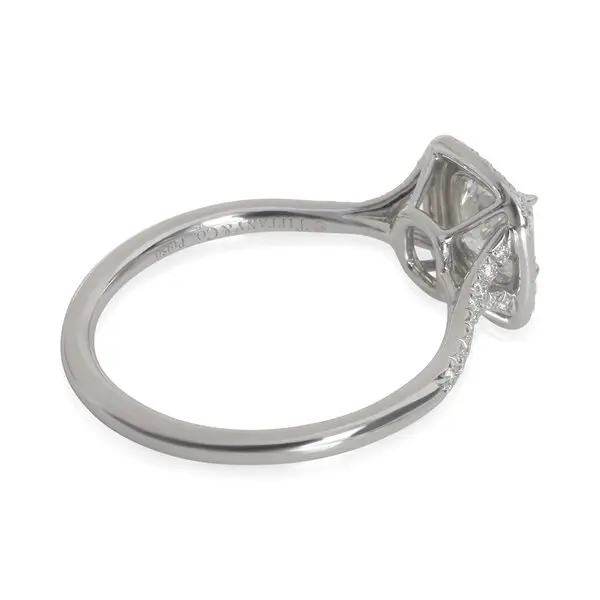 Tiffany & Co. 1.07 Ct Cushion Diamond Double Halo Engagement Ring