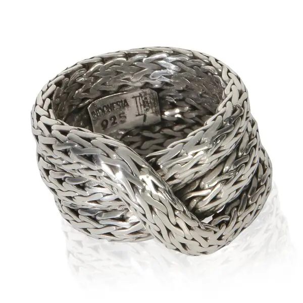 John Hardy Sterling Silver Classic Chain Crossover Ring - Sterling_silver