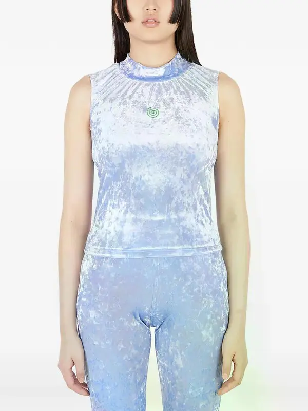 PERKS AND MINI Crushed Velvet Mock Neck Top